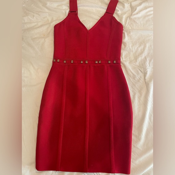 bebe | Dresses | Bebe Chili Peppers Red Dress Bandage Style | Poshmark